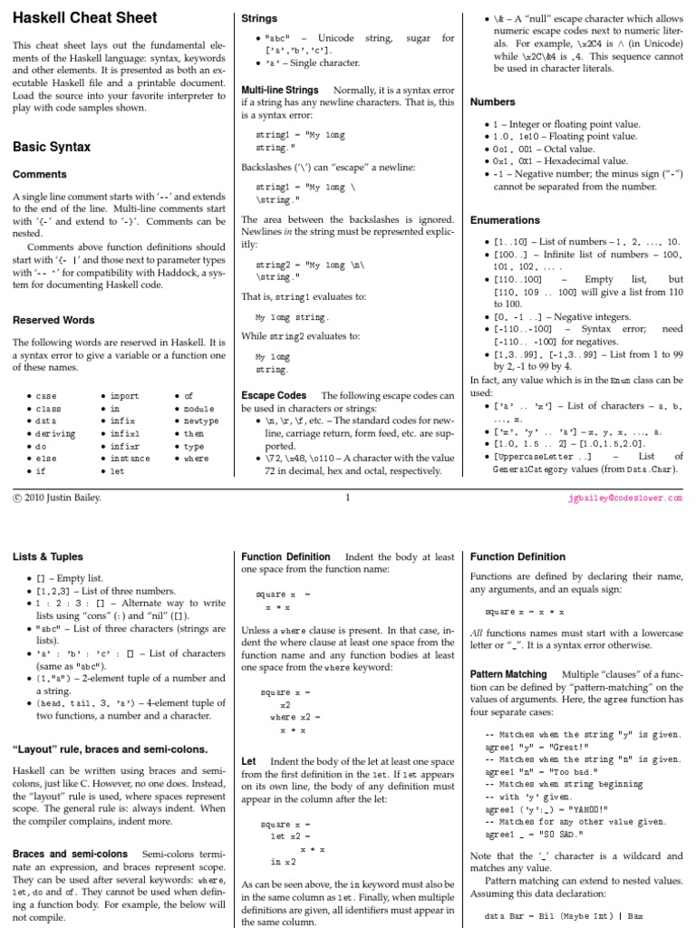 Cheatsheet | PDF
