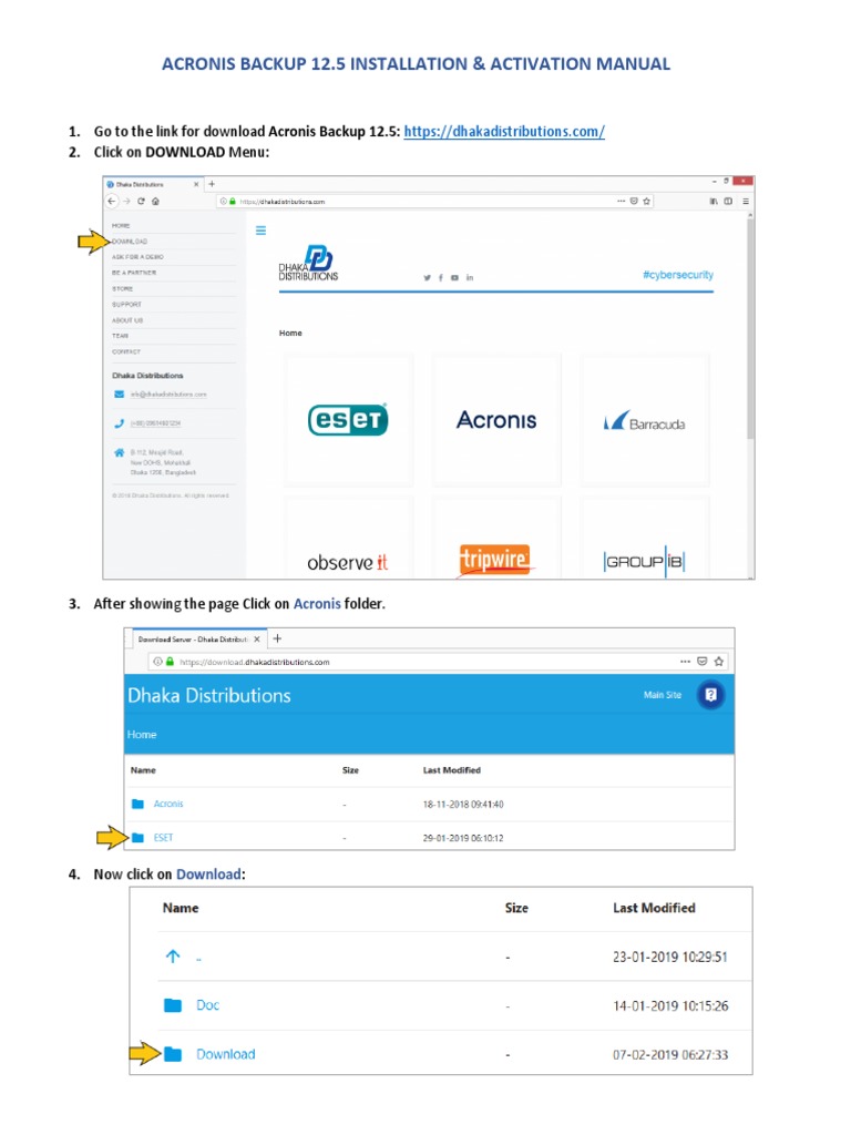 Acronis Backup 12.5 Installation & Activation Manual | PDF | Microsoft ...