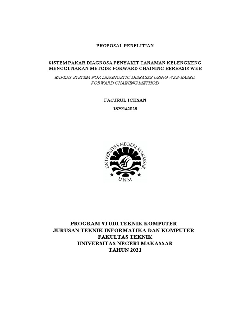 Proposal Penelitian: Expert System For Diagnostic Diseases Using Web ...
