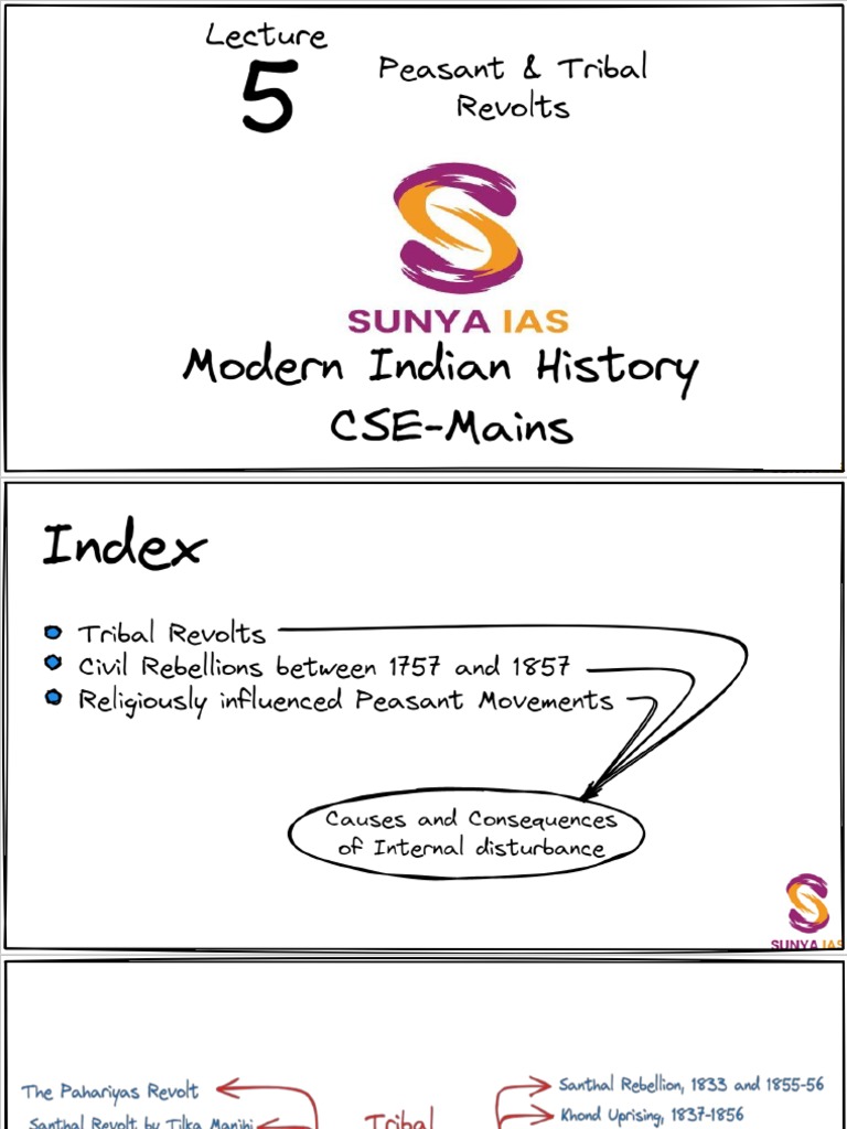 Modern History - Lecture 5 - Sunya IAS - Mains Crash Course | PDF