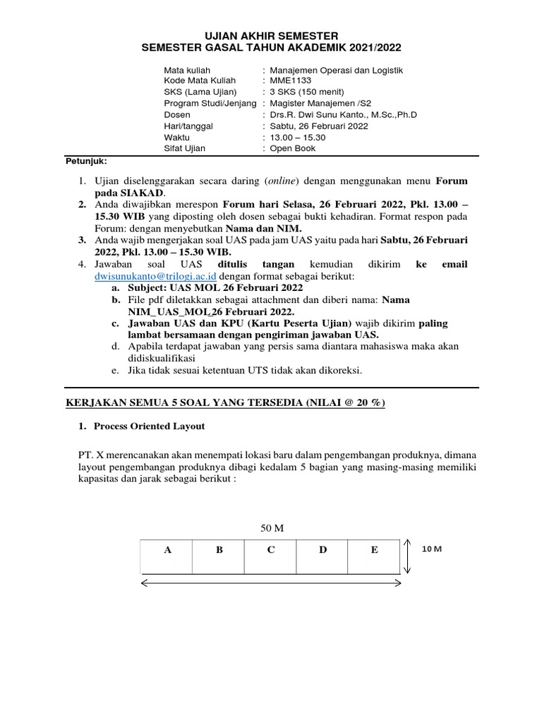 Contoh Soal Layout Strategy | PDF