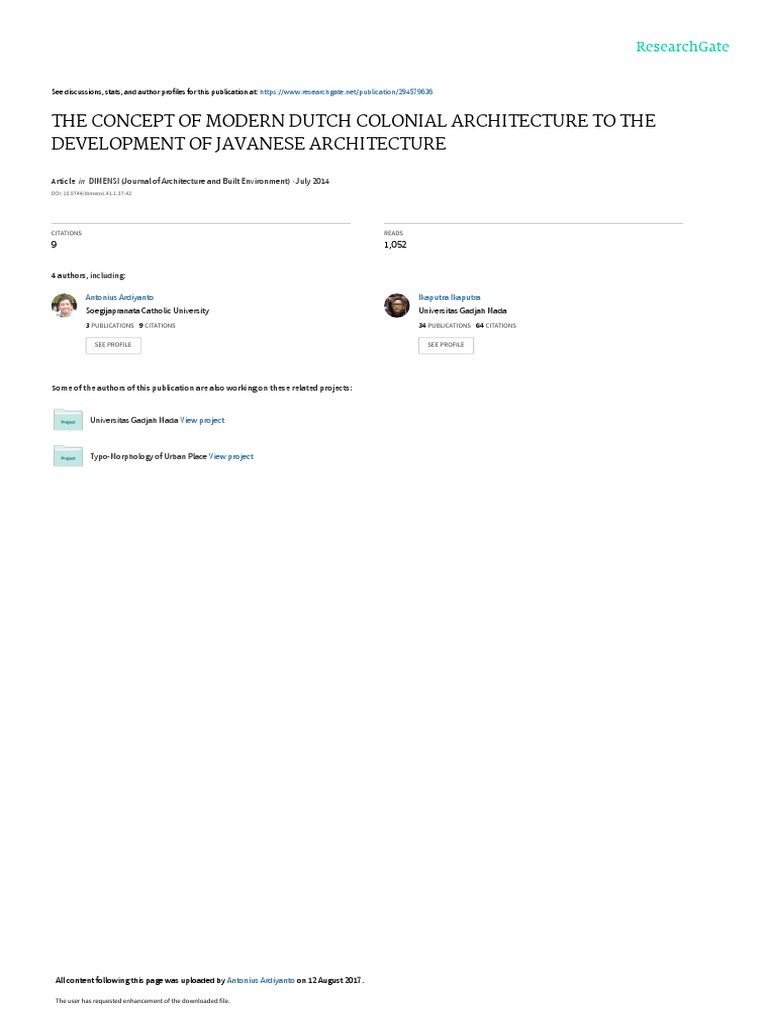 Dutch Colonial Influence on Javanese Architecture | PDF | Java | Indonesia