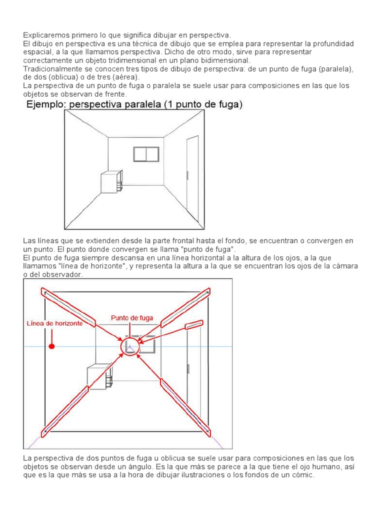 Técnicas de Dibujo en Perspectiva | PDF | Perspectiva (Gráfica) | Dibujo