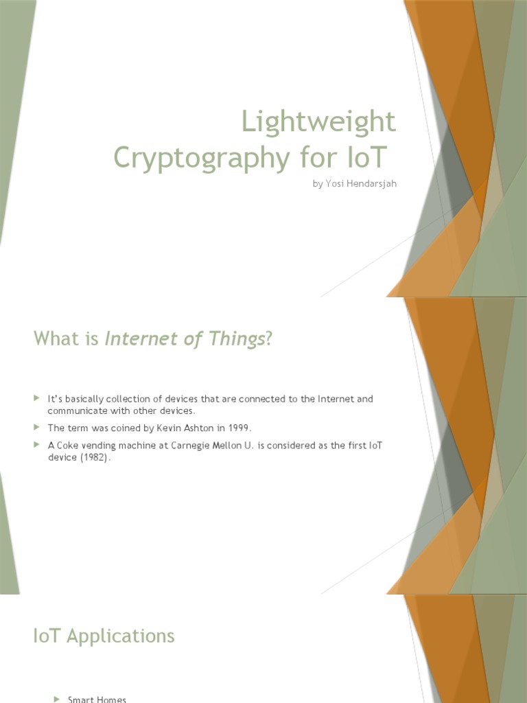 Lightweight Cryptography For IoT | PDF | Cryptography | Internet Of Things