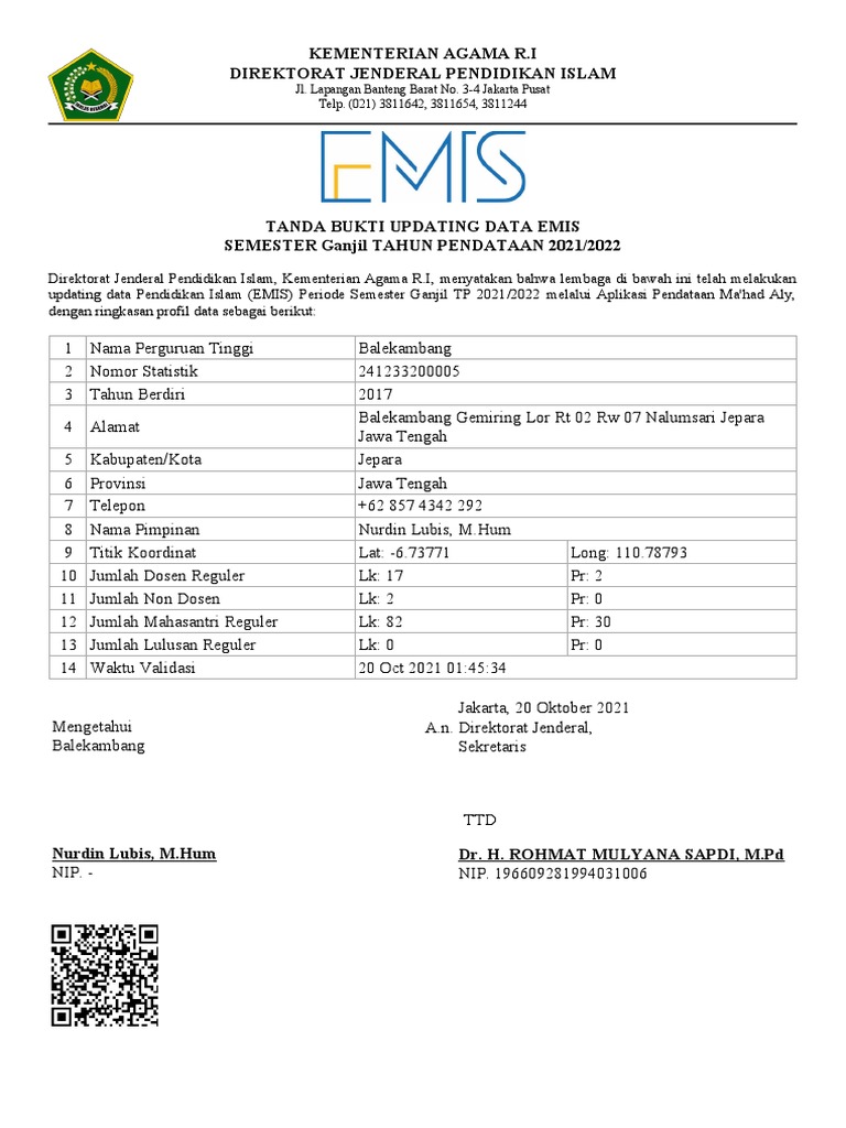Contoh Bap Emis Pontren-Dikonversi | PDF