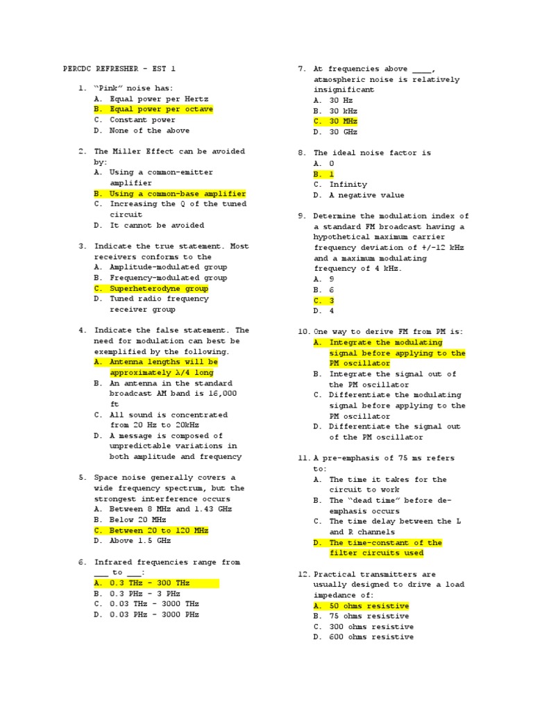 Perc Comms 1 | PDF | Antenna (Radio) | Frequency Modulation