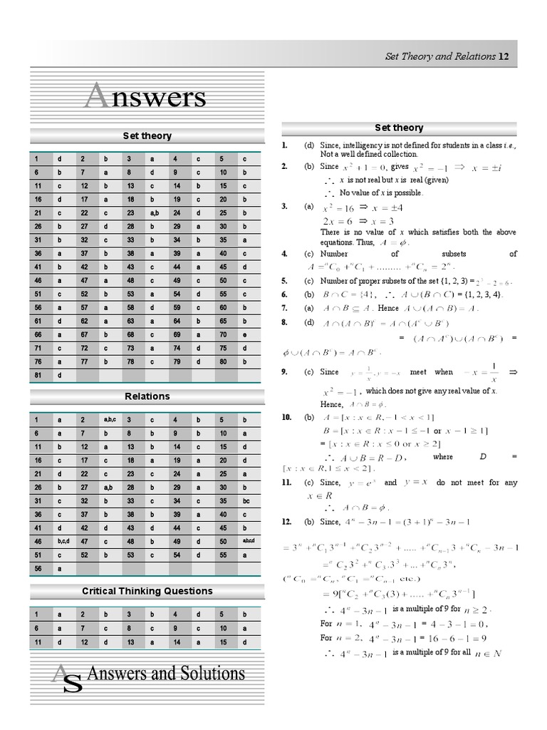 Set Theory Set Theory | PDF | Theoretical Physics | Abstract Algebra