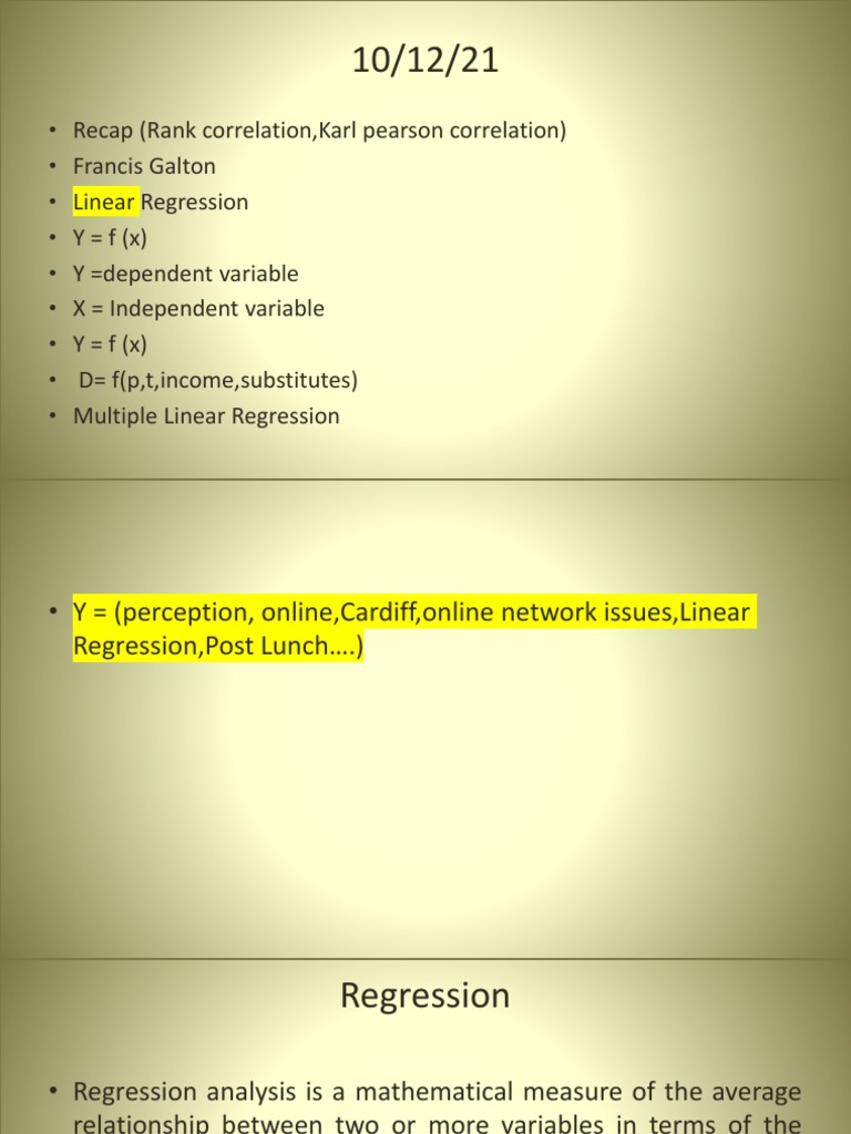 BS Set 4 Linear Regression | PDF | Regression Analysis | Linear Regression