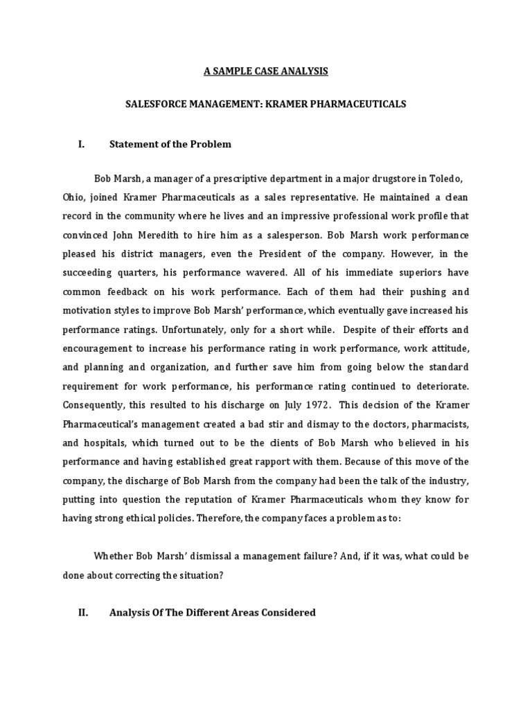 Sample Case Analysis | PDF | Pharmacy | Psychological Concepts