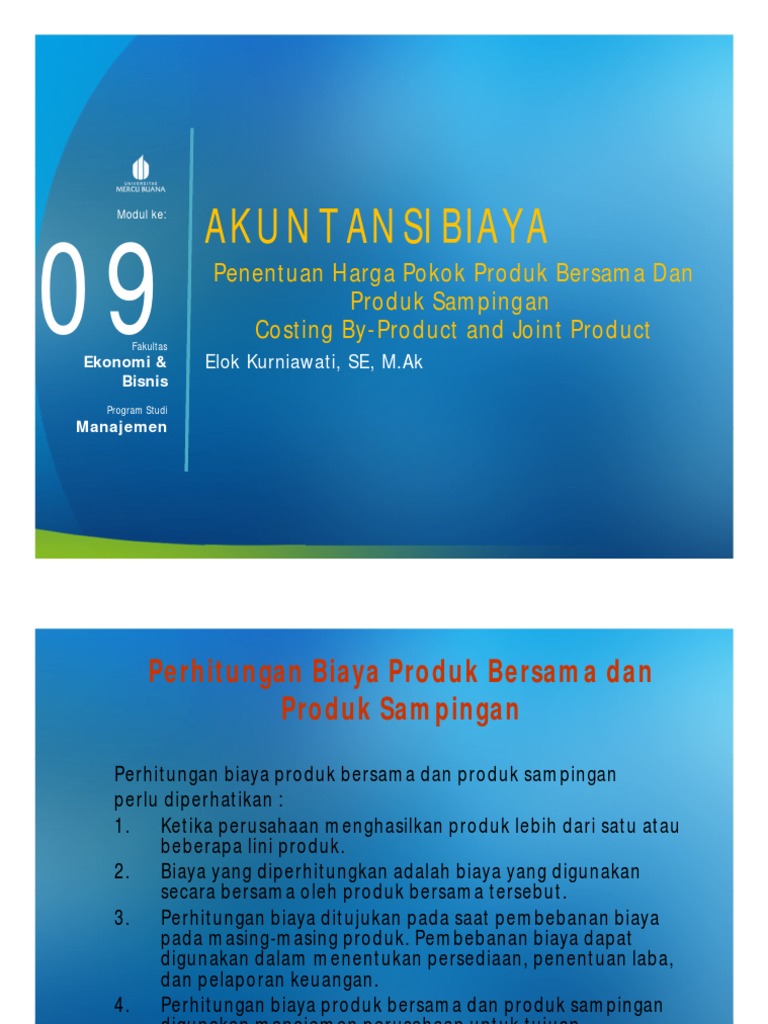 Akuntansi Biaya (TM9) | PDF
