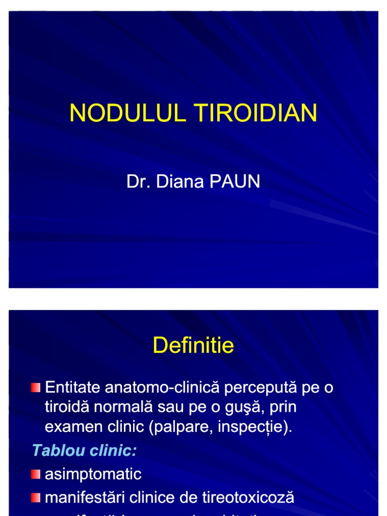 Nodulul Si Cancerul Tiroidian | PDF