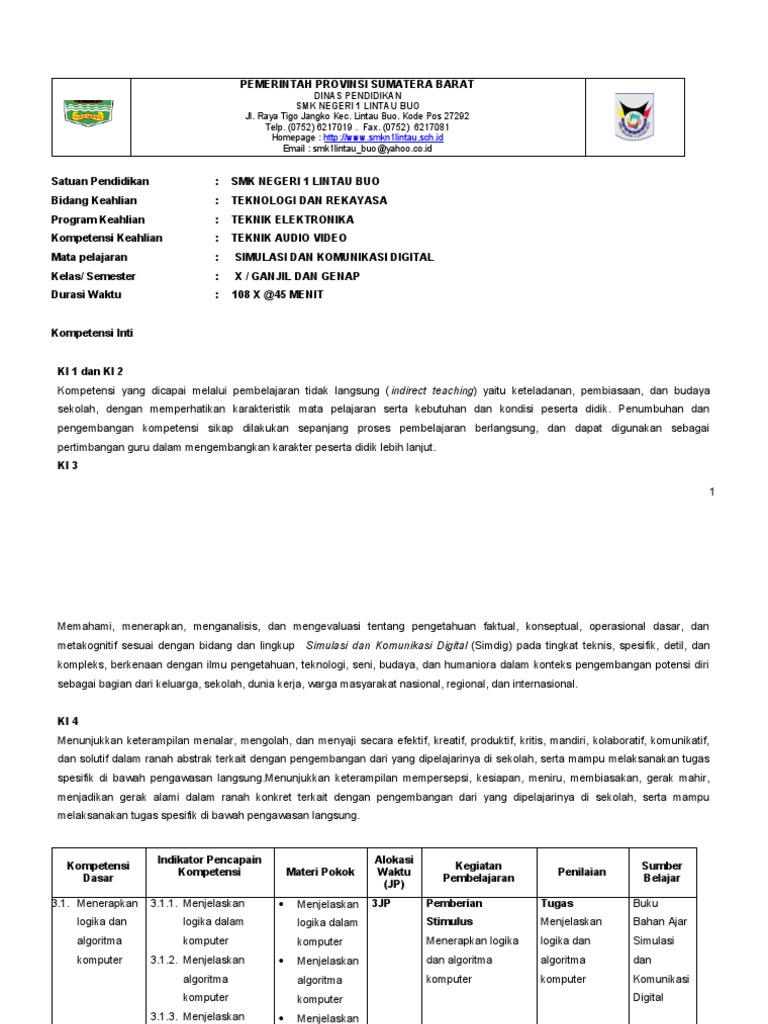 Silabus Simkomdig | PDF