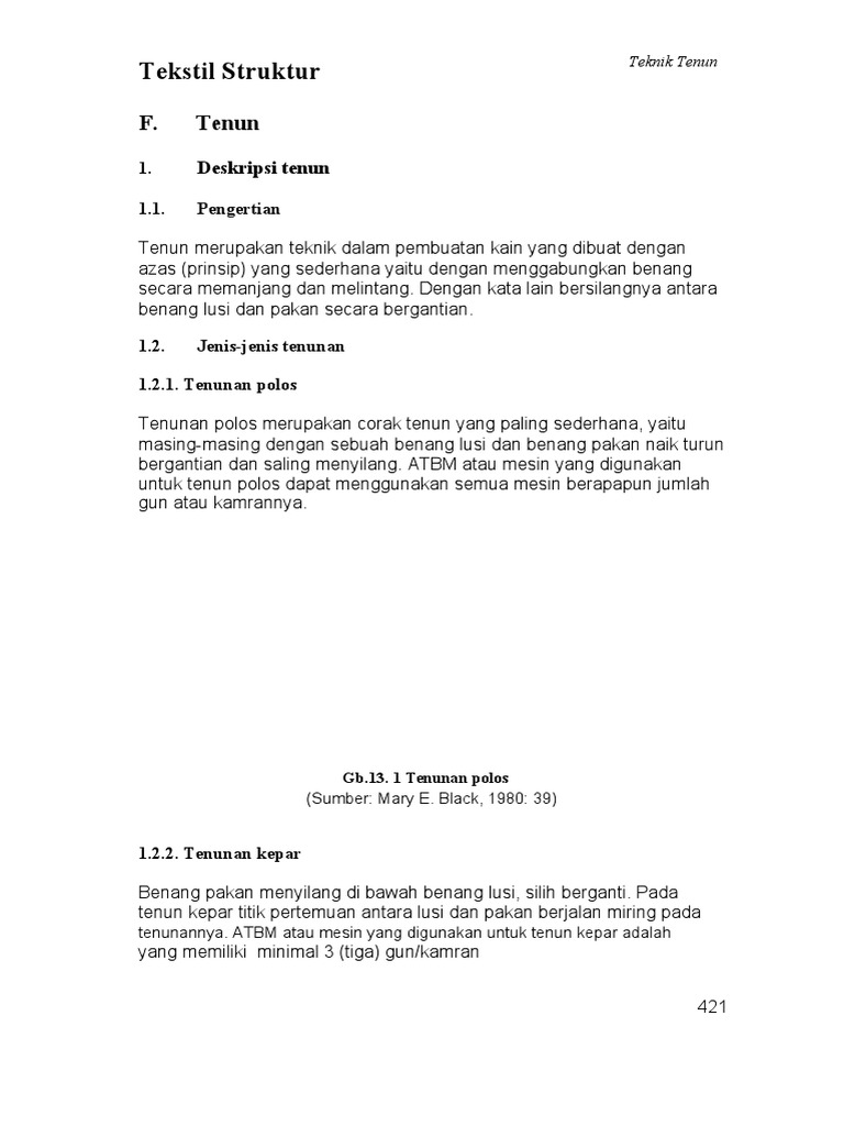 Teknik dan Proses Pembuatan Tenun | PDF