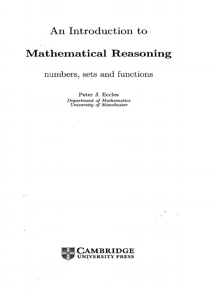 Introduction to Mathematical Reasoning | PDF | Set (Mathematics ...