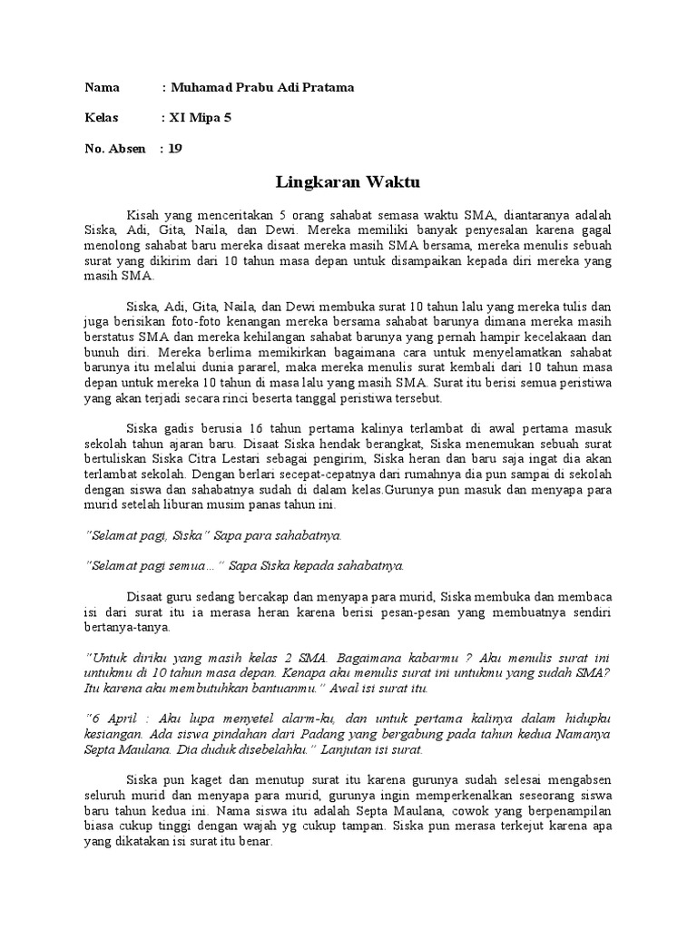 Surat Masa Depan: Menyelamatkan Septa | PDF