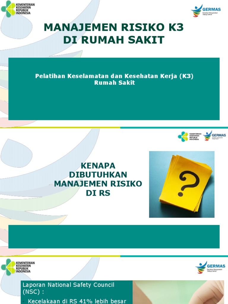 MI 2 - Manajemen Risiko K3 Di Rumah Sakit | PDF | Kesehatan Holistik ...