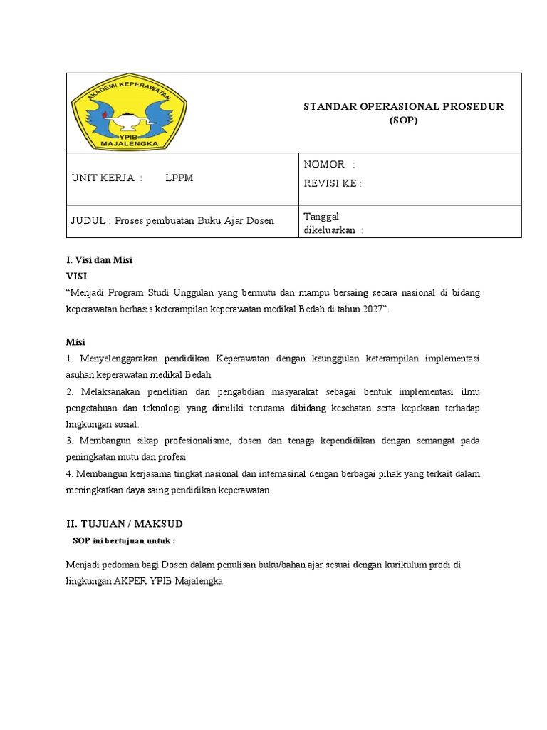 Sop Buku Ajar | PDF | Karier & Perkembangan