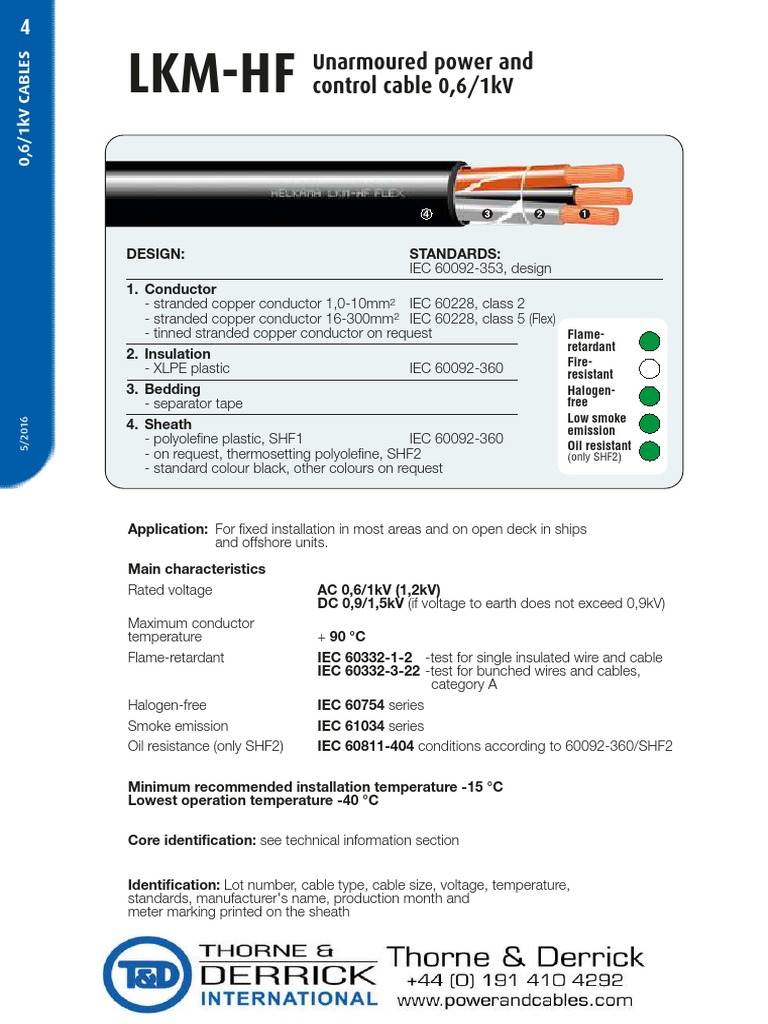 LKM-HF-Power-Cables | PDF | Electrical Equipment | Building Engineering