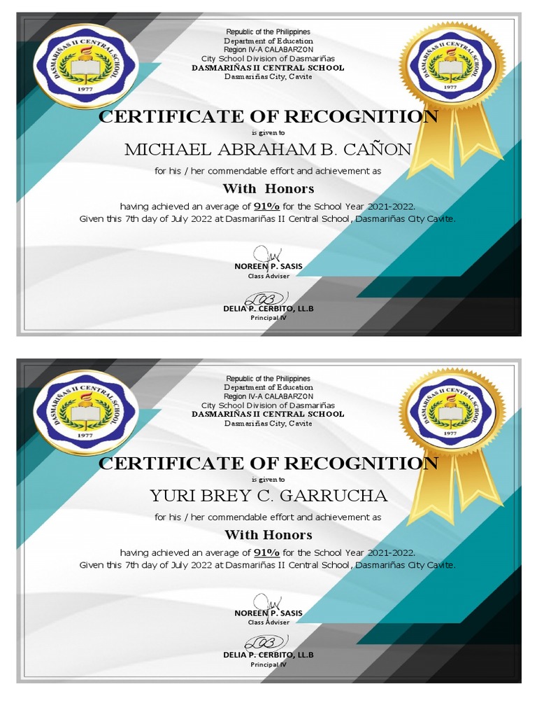 Cert For Recog Final | PDF | Government Agencies | Public Law