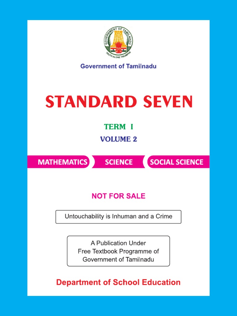 Tamil Nadu Class 7 Maths Book Term 1 English Medium | PDF | Numbers ...
