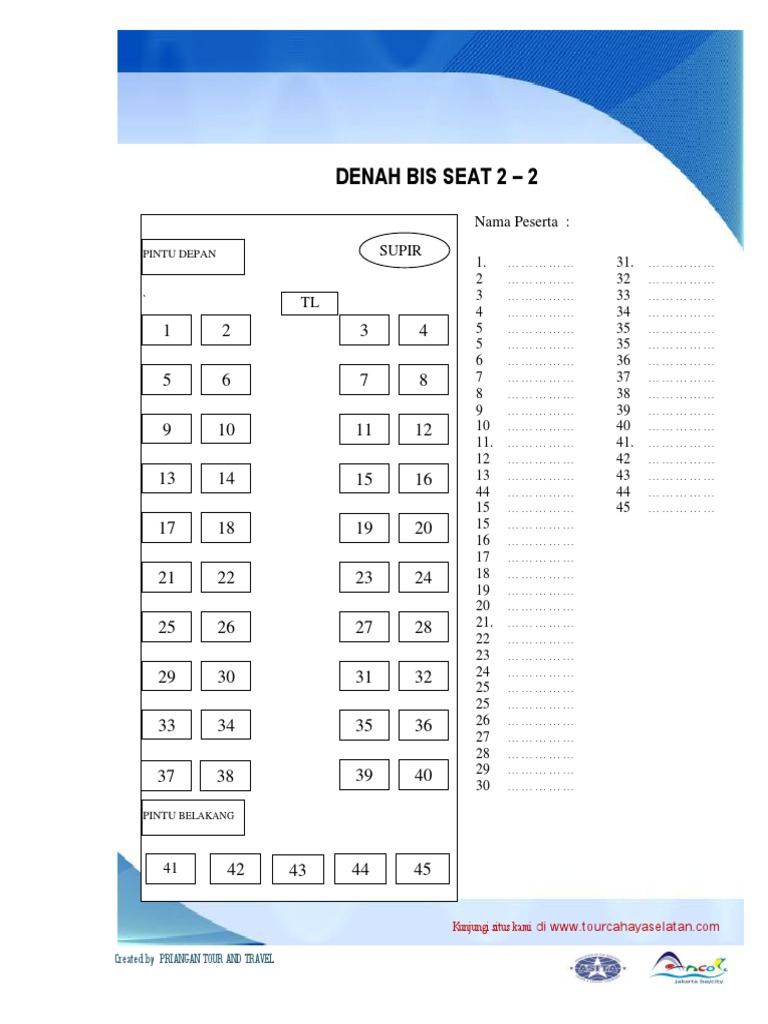 Denah Seat 2-2 | PDF