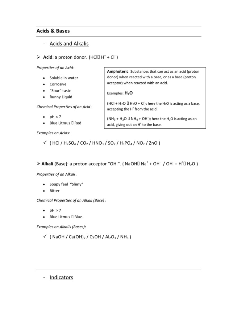 Acids & Bases | PDF | Hydroxide | Acid