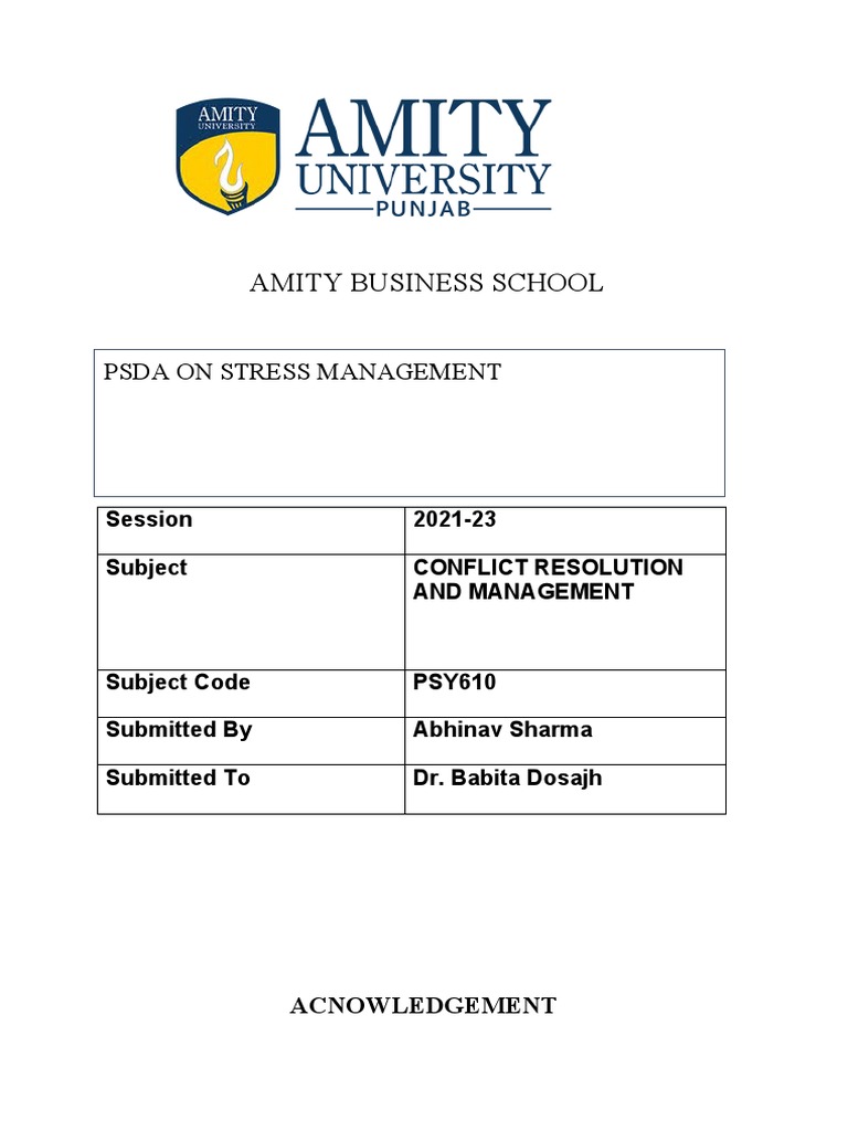 Behavioural Science Psda Sem2 | PDF | Stress (Biology) | Social Support