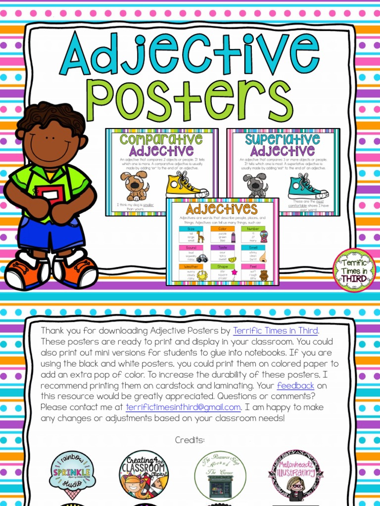 AdjectivePosters 1 | PDF | Adjective