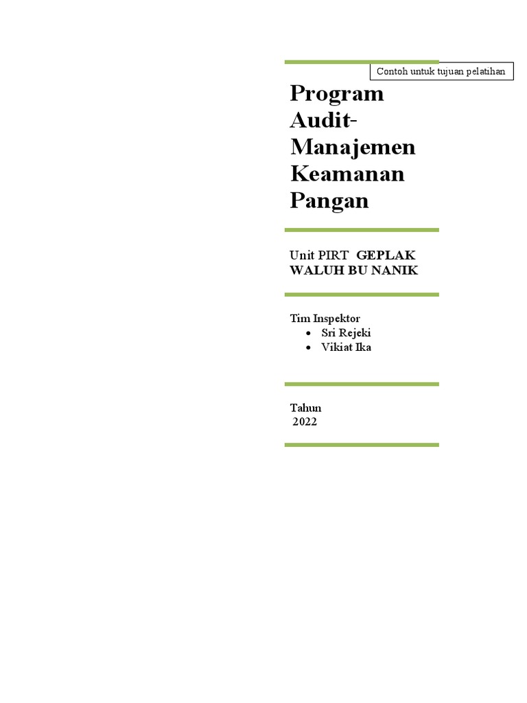 Form 2. Mengelola Program Audit | PDF