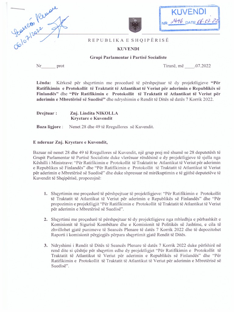 Kerkesa Per Procedure Te Pershpejtuar | PDF