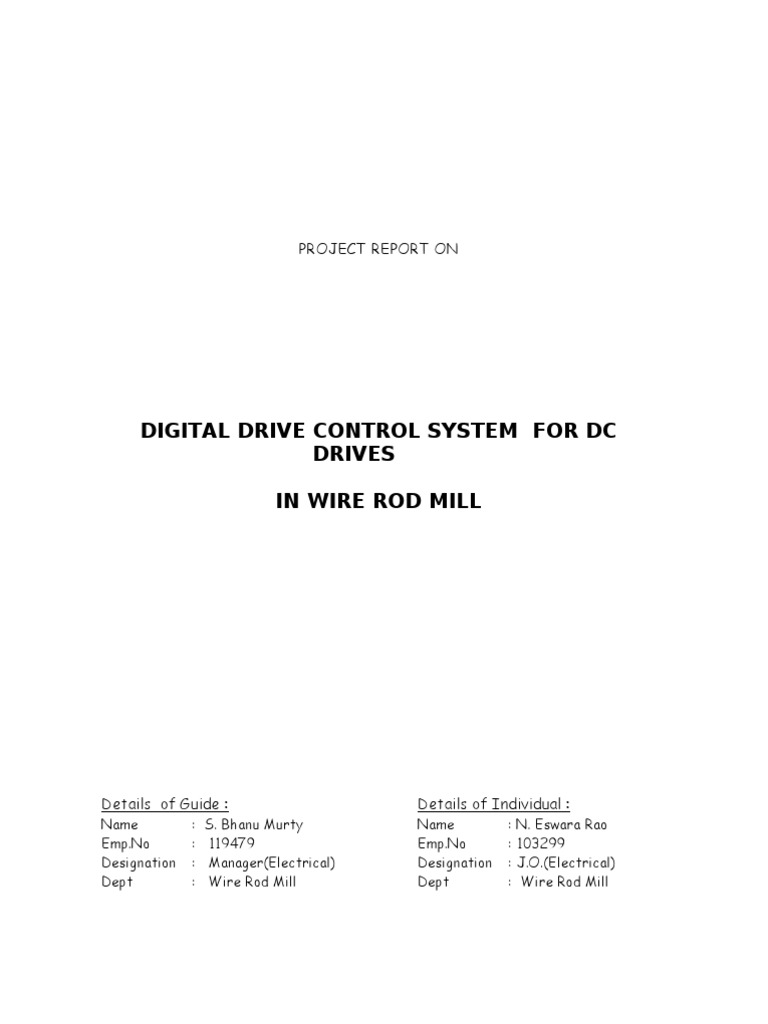 Digital Drive Control for DC Drives | PDF | Transformer | Electric Motor