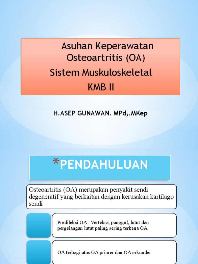 Askep KMB Osteoartritis | PDF
