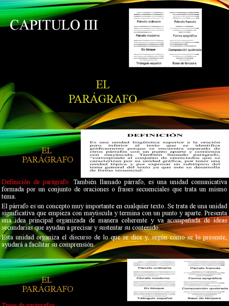 t.3. El Paragrafo-1 | PDF | Párrafo | Oración (Lingüística)