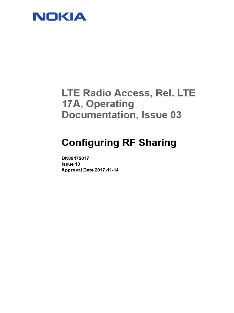 Configuring RF Sharing | PDF | Lte (Telecommunication) | Gsm