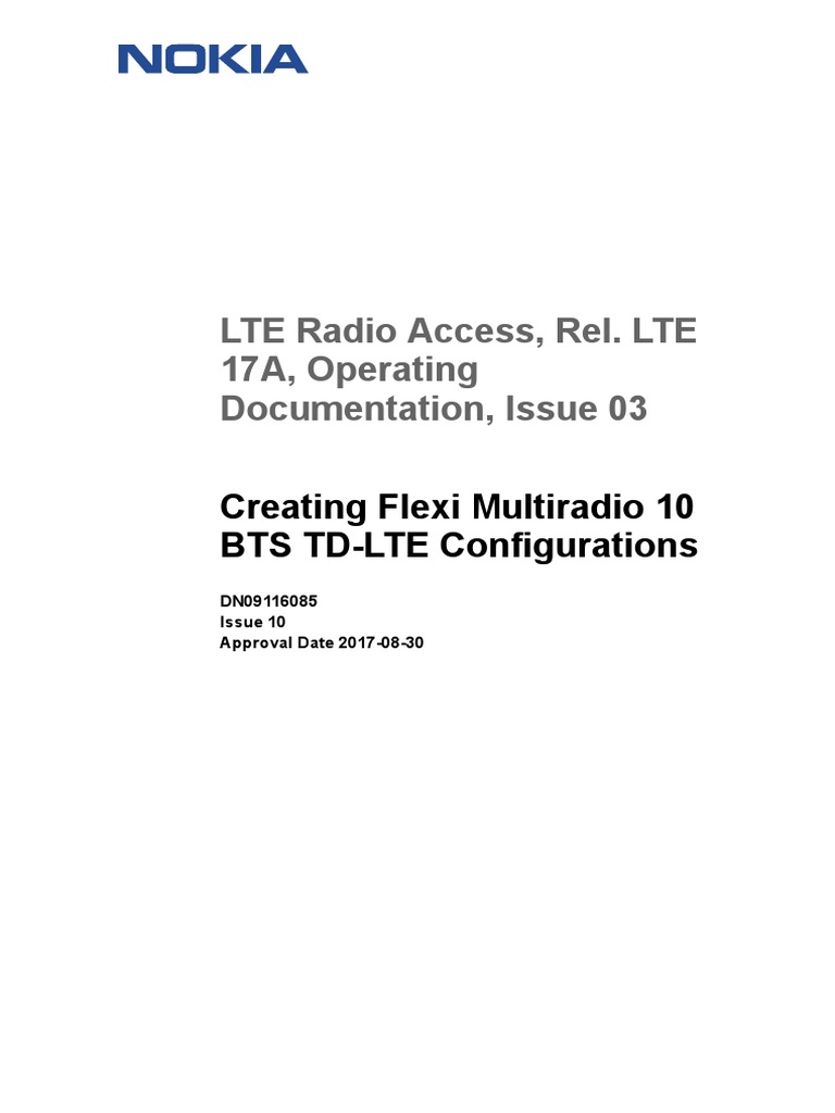 Creating Flexi Multiradio 10 Bts Tdlte Configurations | PDF | Legal Liability | Safety
