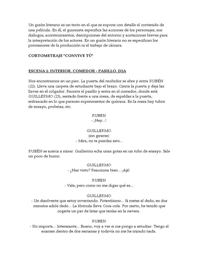 Ejemplo Guion Literario | PDF