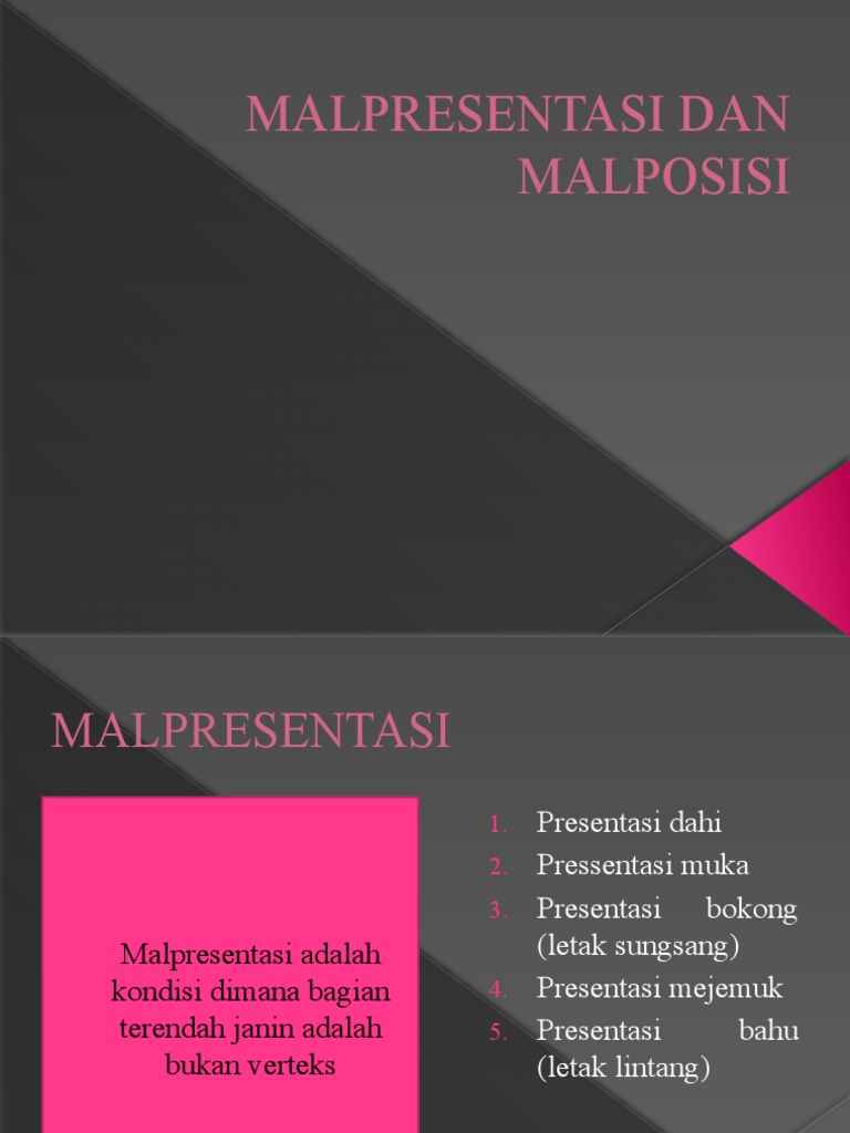 Malpresentasi Dan Malposisi | PDF