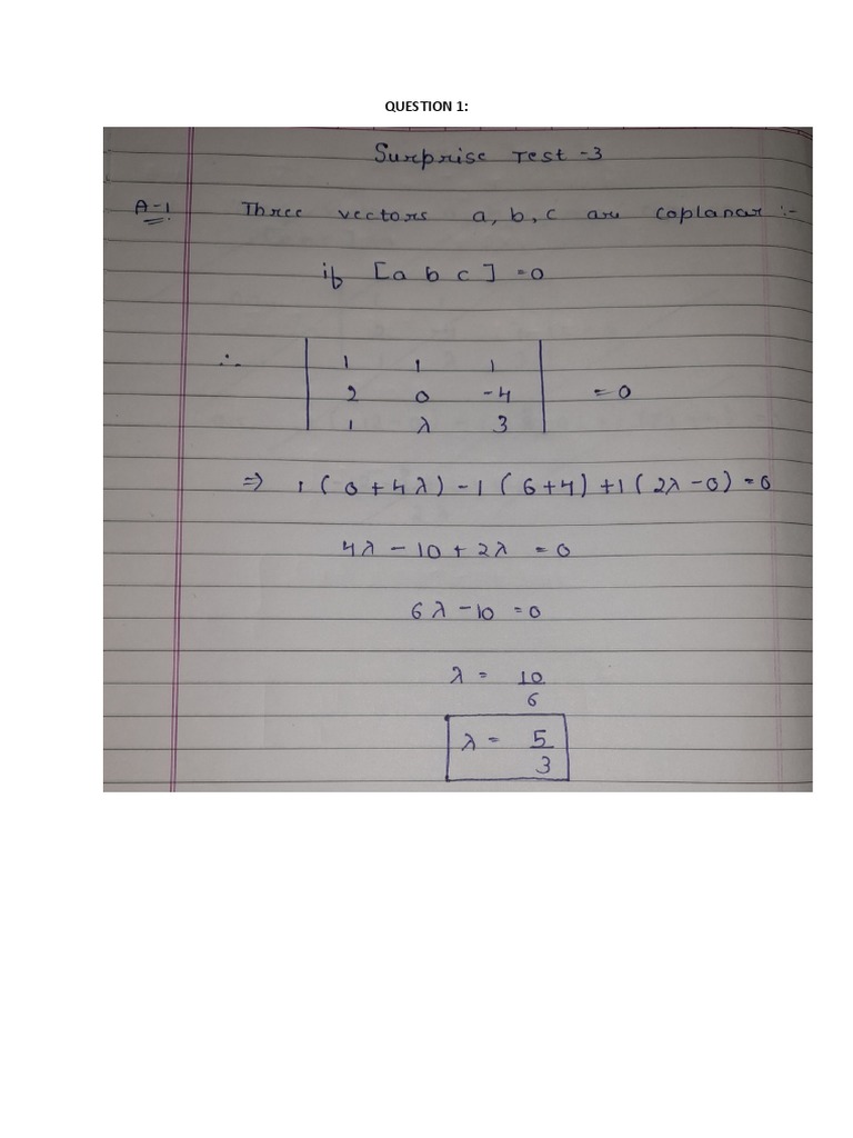 Surprise Test 3 Maths | PDF