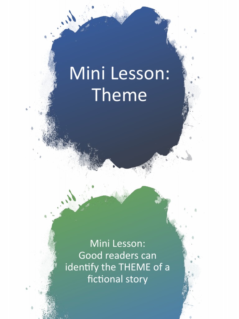 Theme Mini Lesson | PDF | Deception