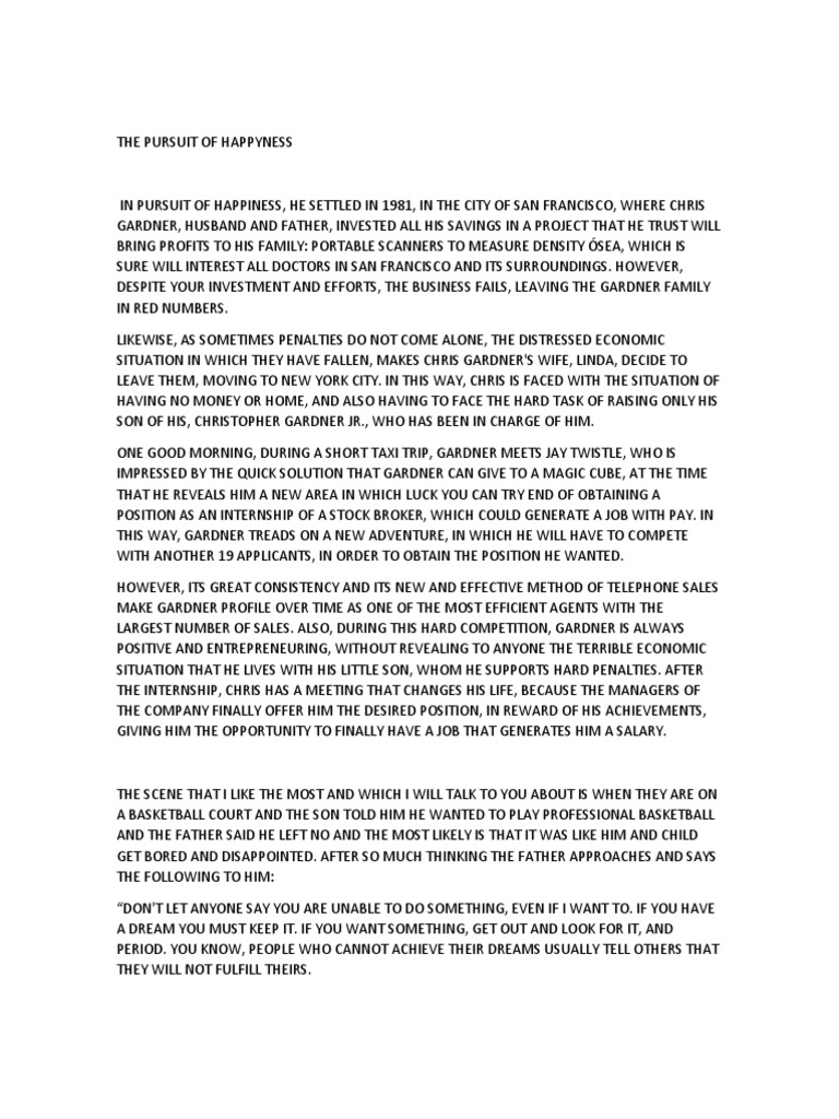 The Pursuit of Happyness | PDF