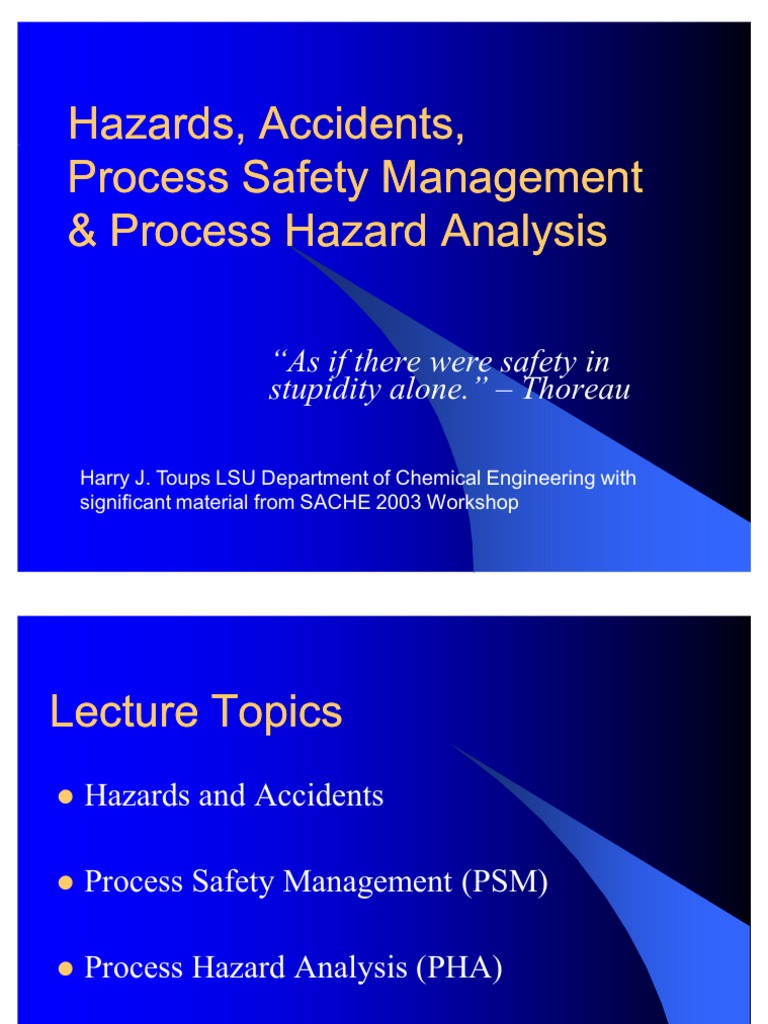 Psm And Methods Pdf Safety Chemistry