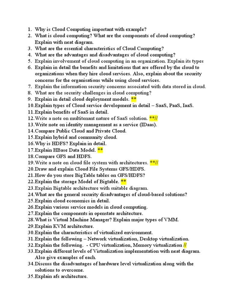 Past Papers CC | PDF | Cloud Computing | Virtualization