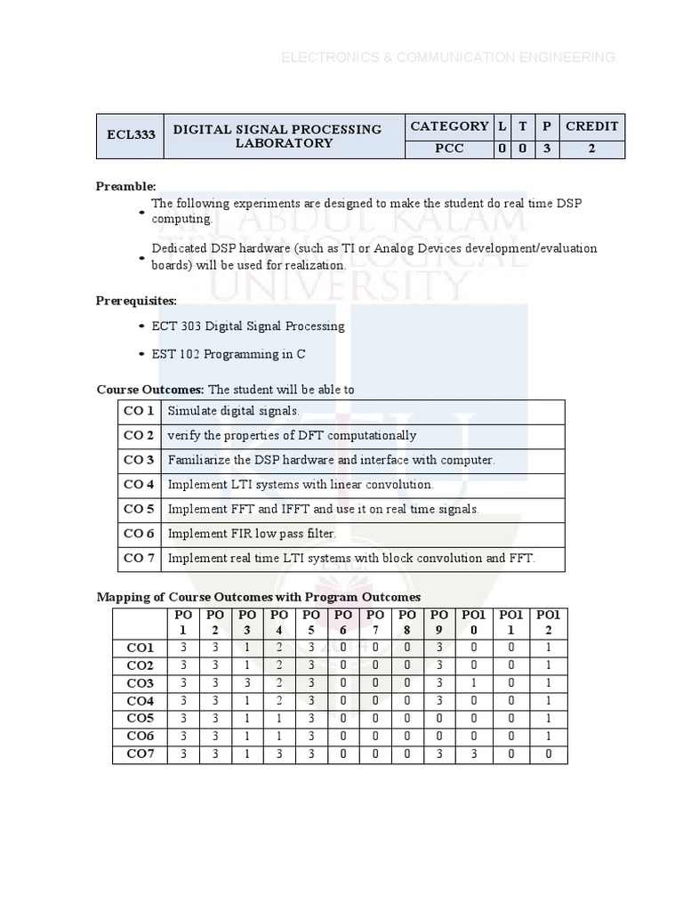 DSP Lab Experiments | PDF | Digital Signal Processing | Discrete Fourier Transform