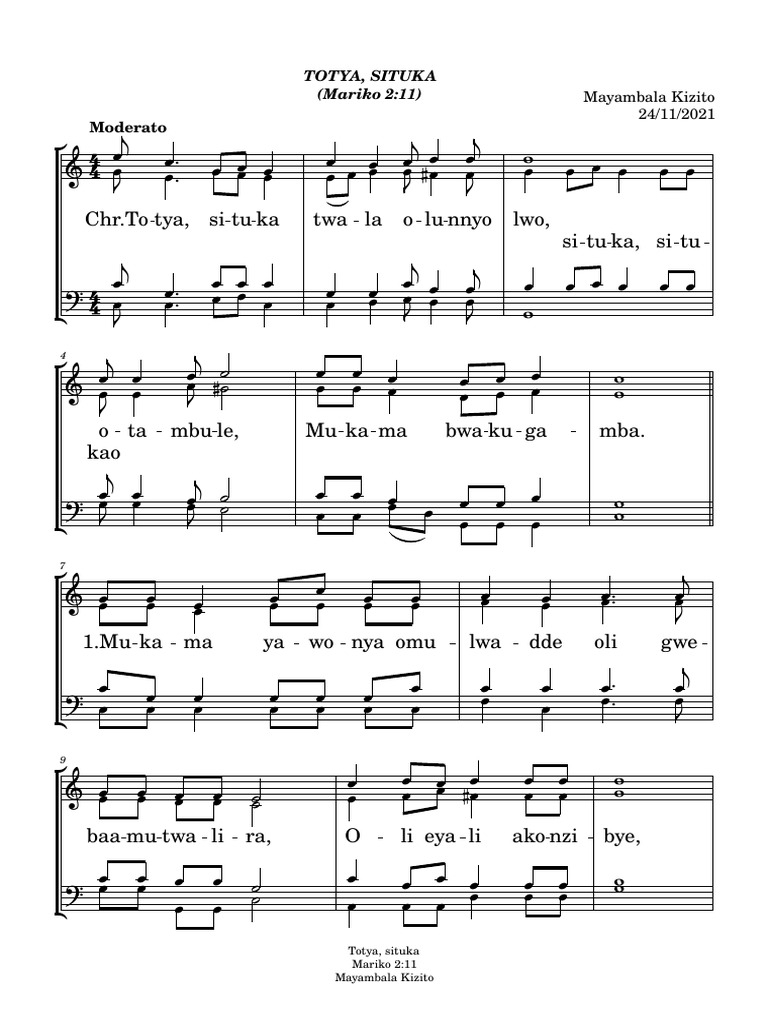 Totya, Situka - Mayambala Kizito | PDF