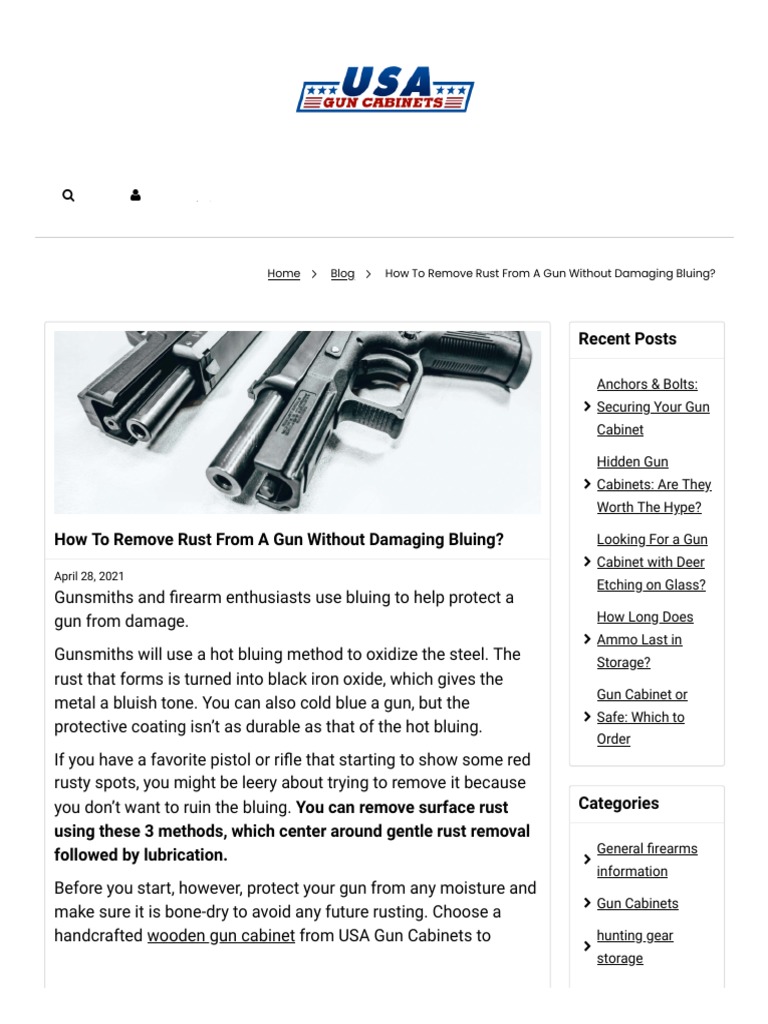 How To Remove Rust From A Gun Without Damaging Bluing | PDF | Rust ...