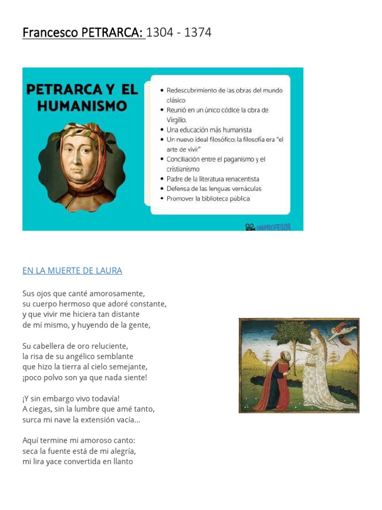 Elegía de Petrarca por Laura | PDF