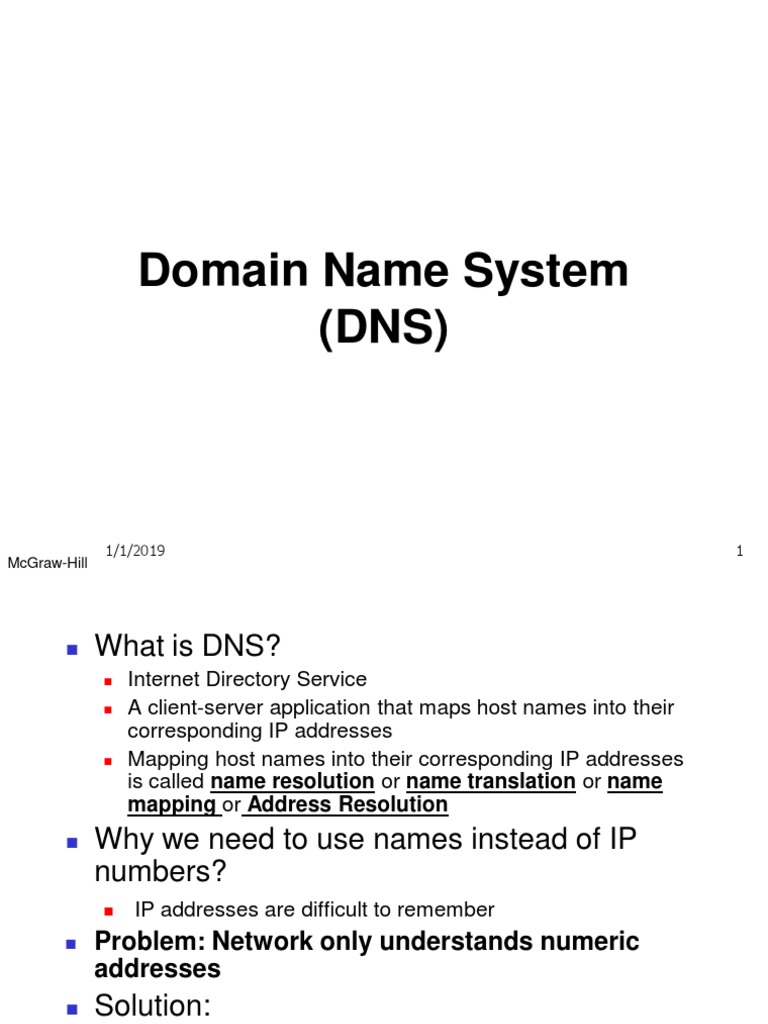 Slide 10 DNS | PDF | Domain Name System | Domain Name