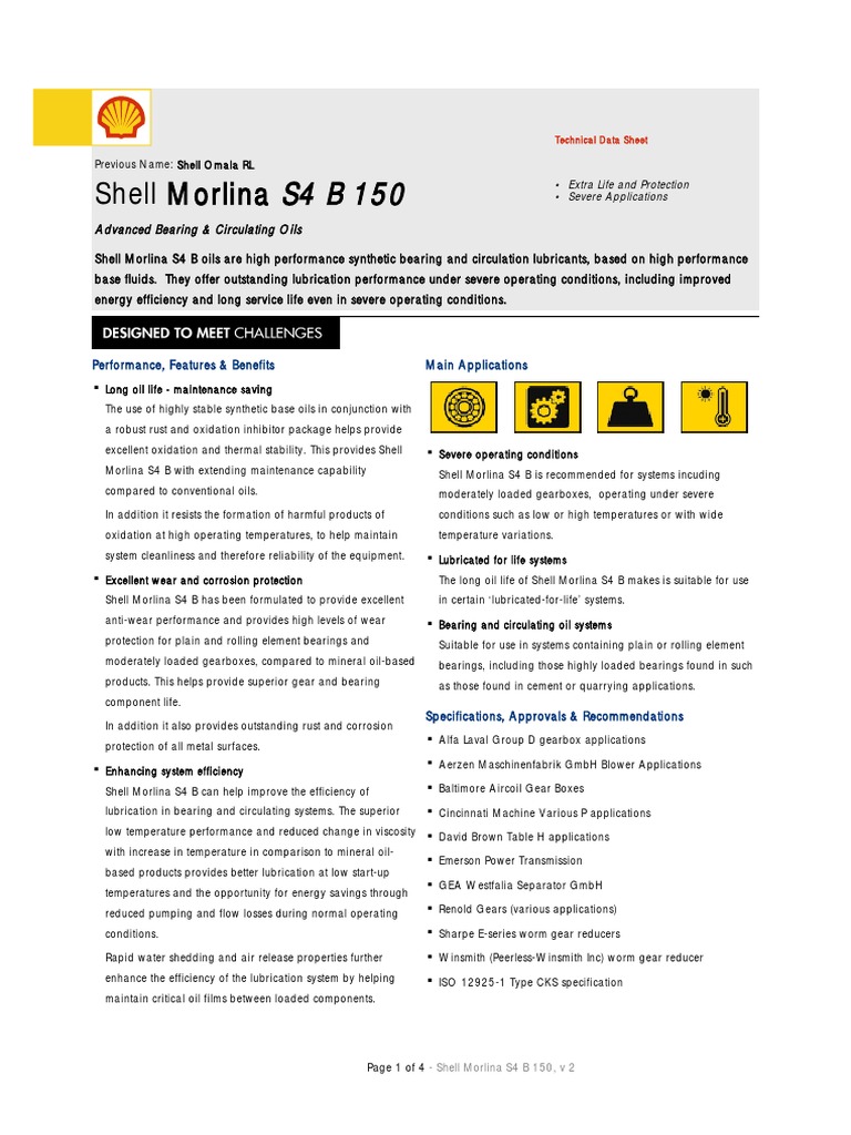 Shell Morlina S4 B 150: Performance, Features & Benefits Main ...