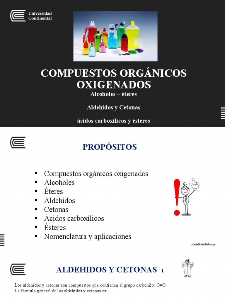 Compuestos Oxigenados S14 | PDF | Cetona | Aldehído