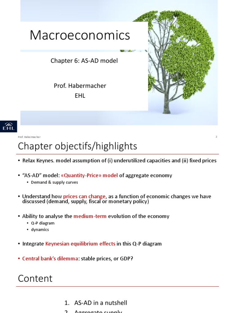Macroeconomics: Chapter 6: AS-AD Model | PDF | Keynesian Economics | Demand